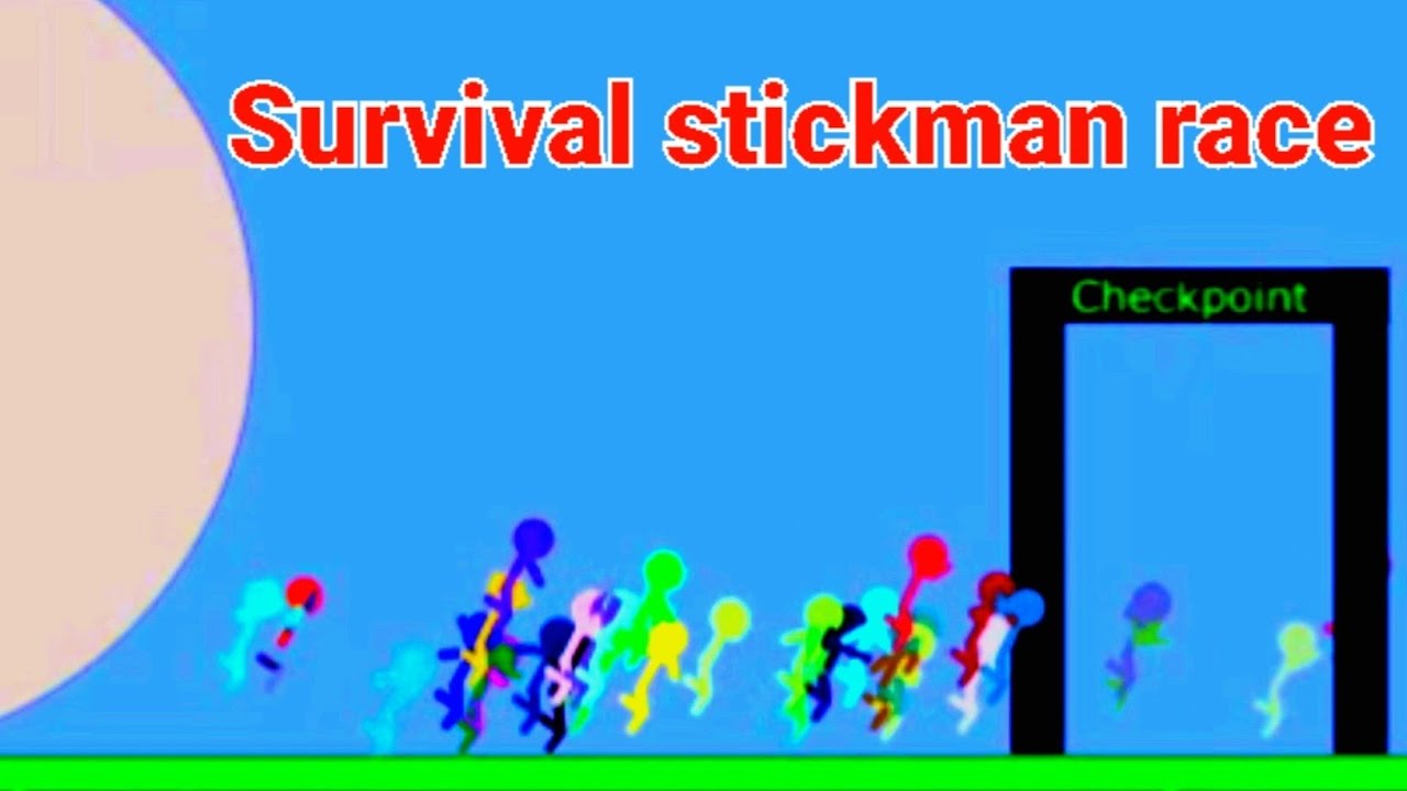 Servival Stickman Race - Run from Roller Poster. #algodoo - YouTube