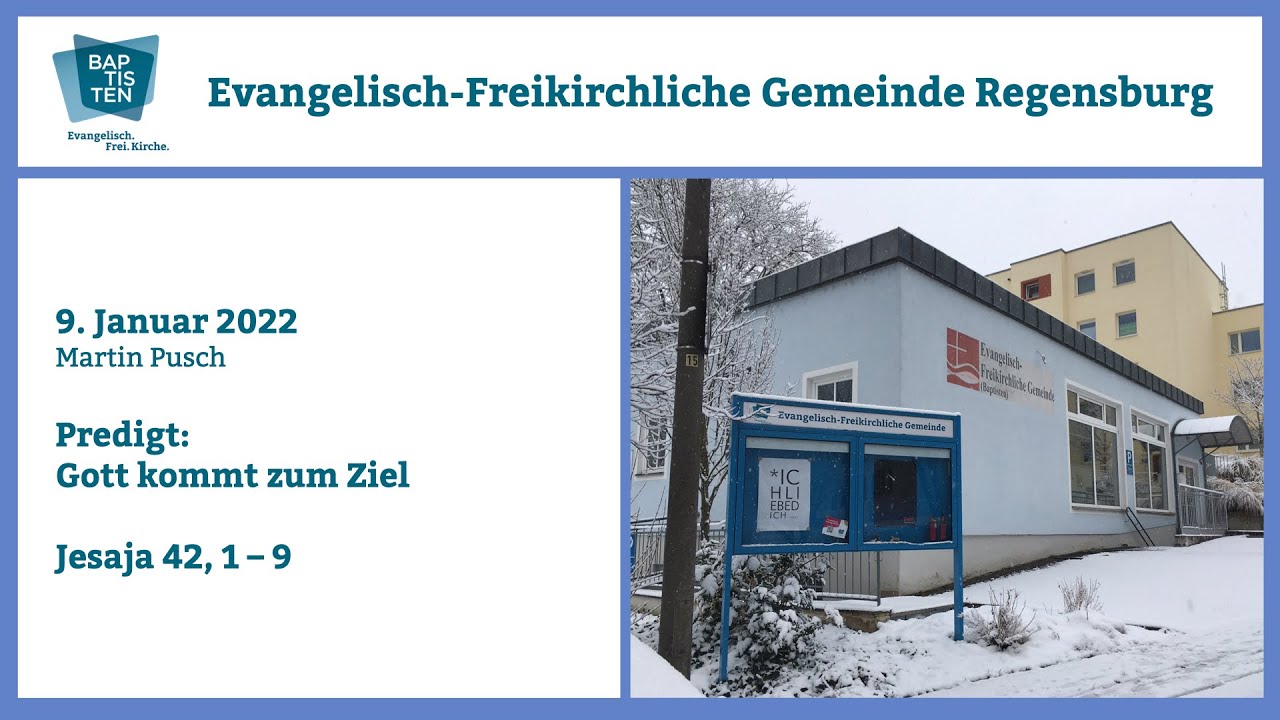 Predigt: Jesaja 42,1–9 – Gott kommt zum Ziel - YouTube