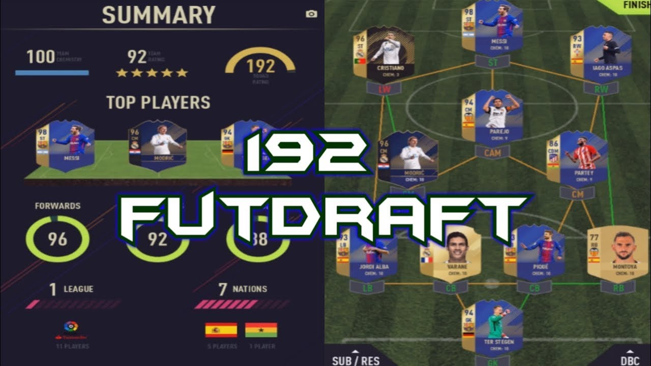 WTF!!! 192 FUTDRAFT THE BEST PACYBITS FUT 18 DRAFT - YouTube