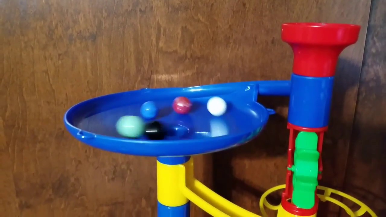Marble Race With Colored Marbles On Marble Run! - YouTube