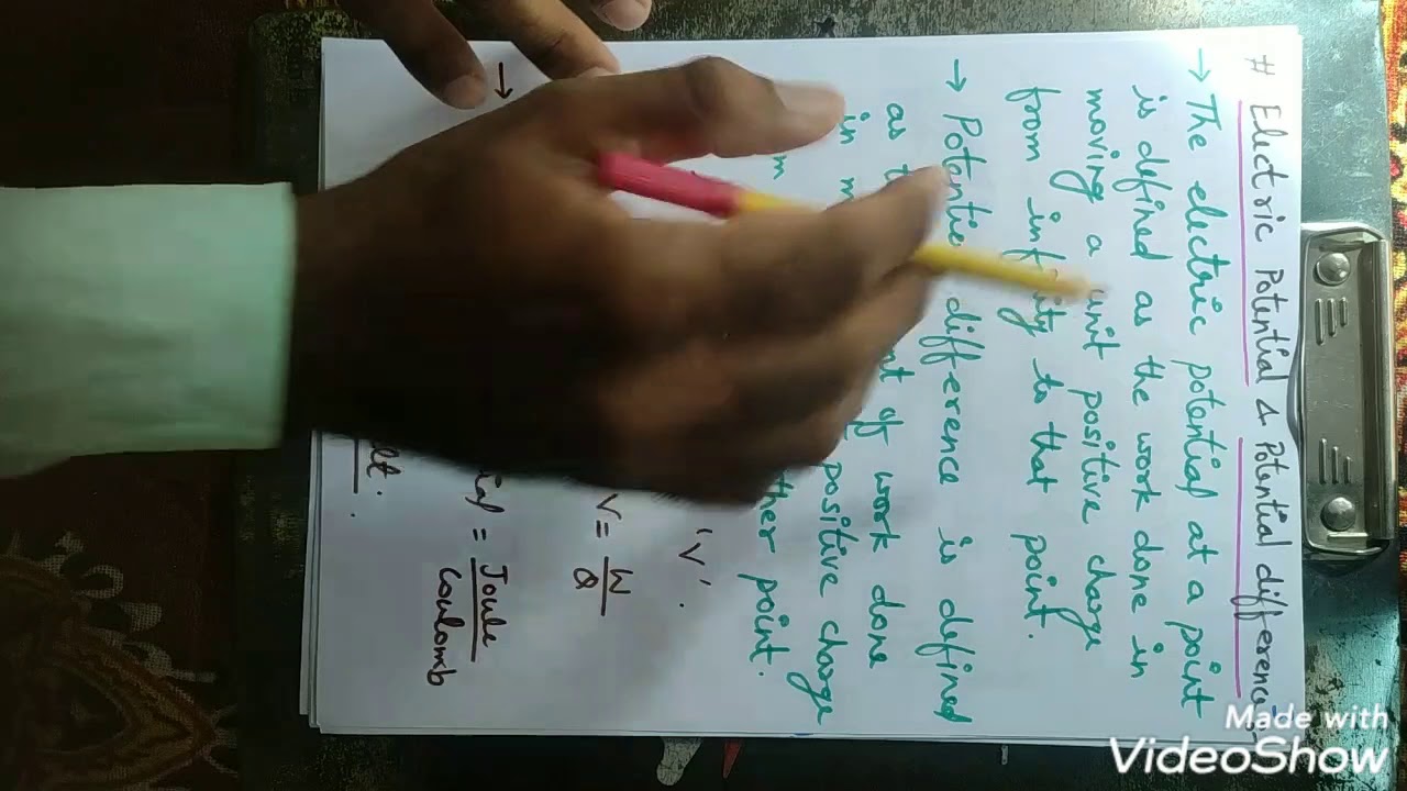 Class-10 Electric Potential, Potential difference and Electric Current ...