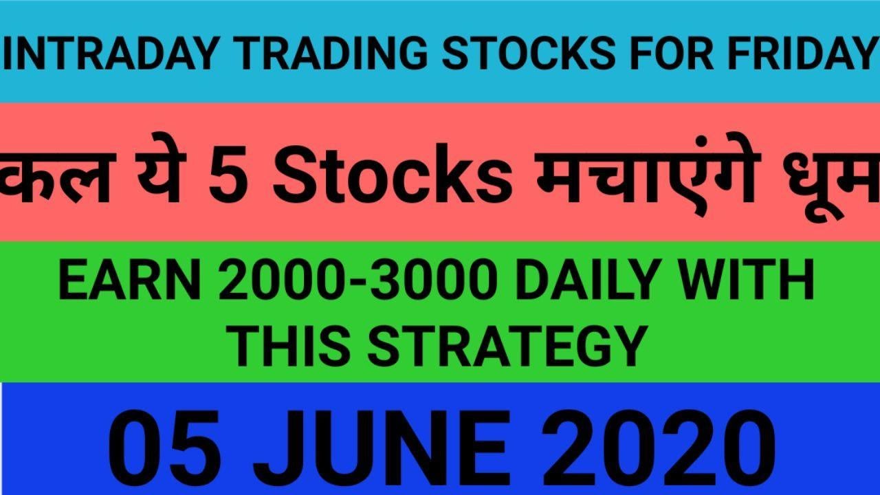 Intraday trading strategy for 05 june 2020 | With Chart Explanation ...