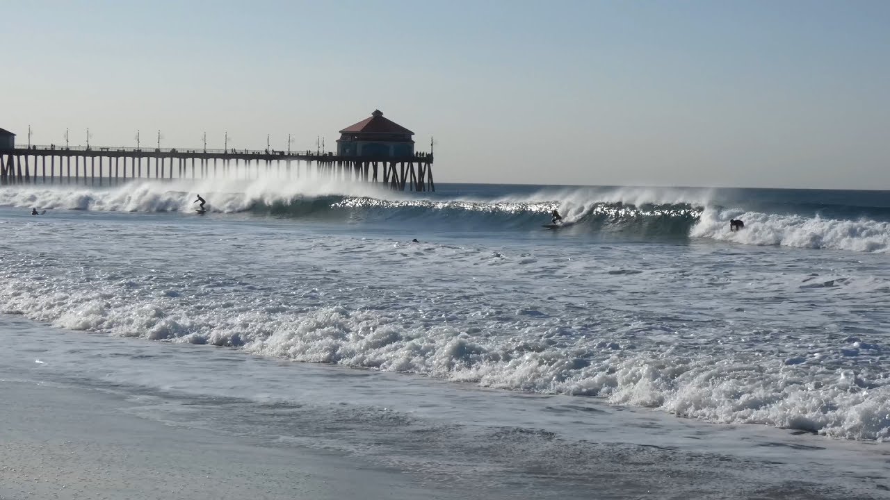 Huntington Beach, CA, Surf, 12/17/2017 - Part 2 (4K@30) - YouTube