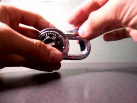 Shim a combination lock in under 15 seconds - YouTube