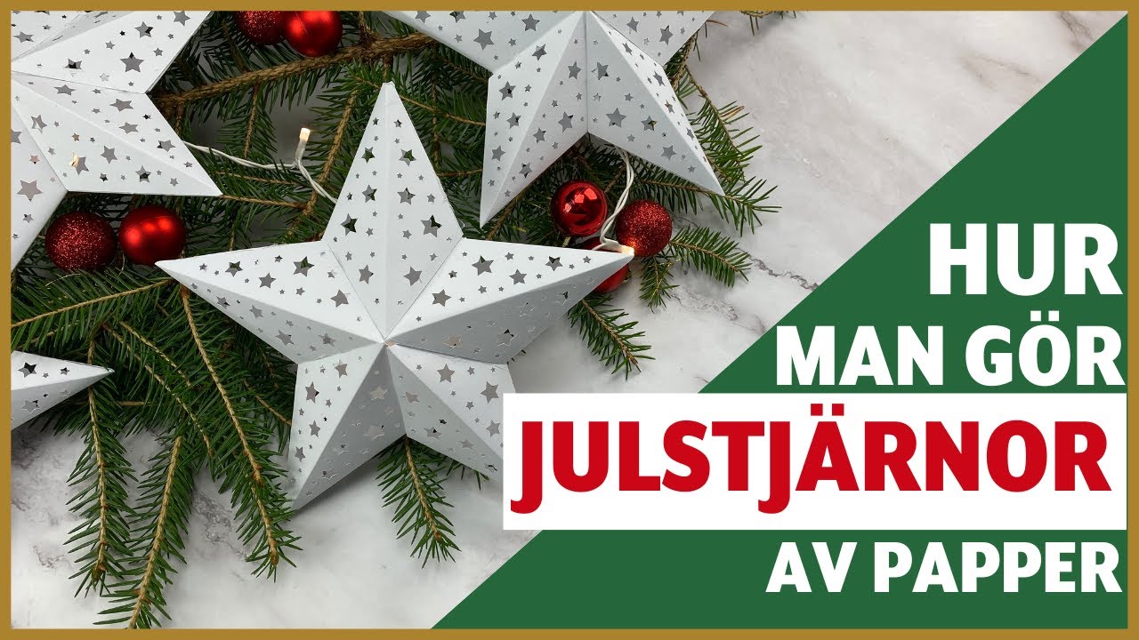 Pyssla Stjärnor av Papper | DIY Julstjärna med Cricut - YouTube