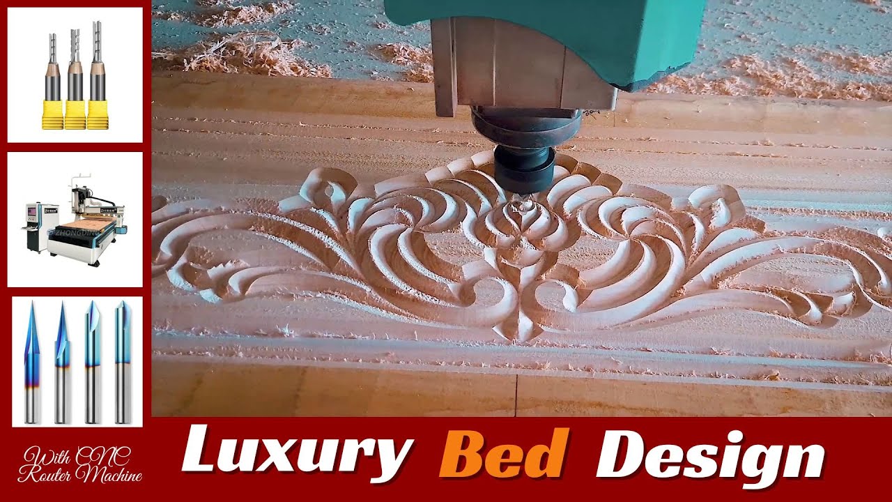 Luxury Wooden Bed Design with CNC Router – Super Fast Process! - YouTube