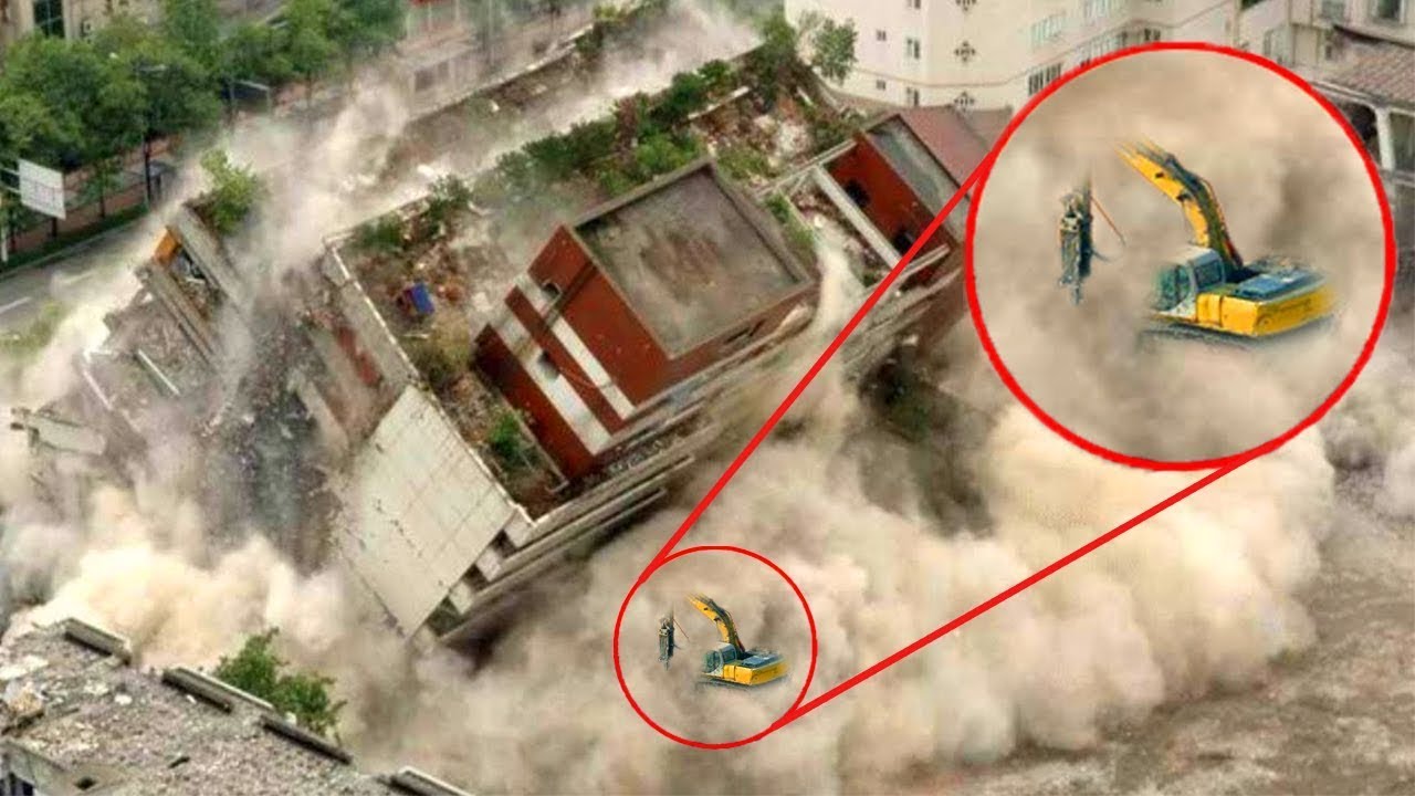 Amazing !!! Bridges & Building Demolition Videos . Heavy Equipment Gone ...