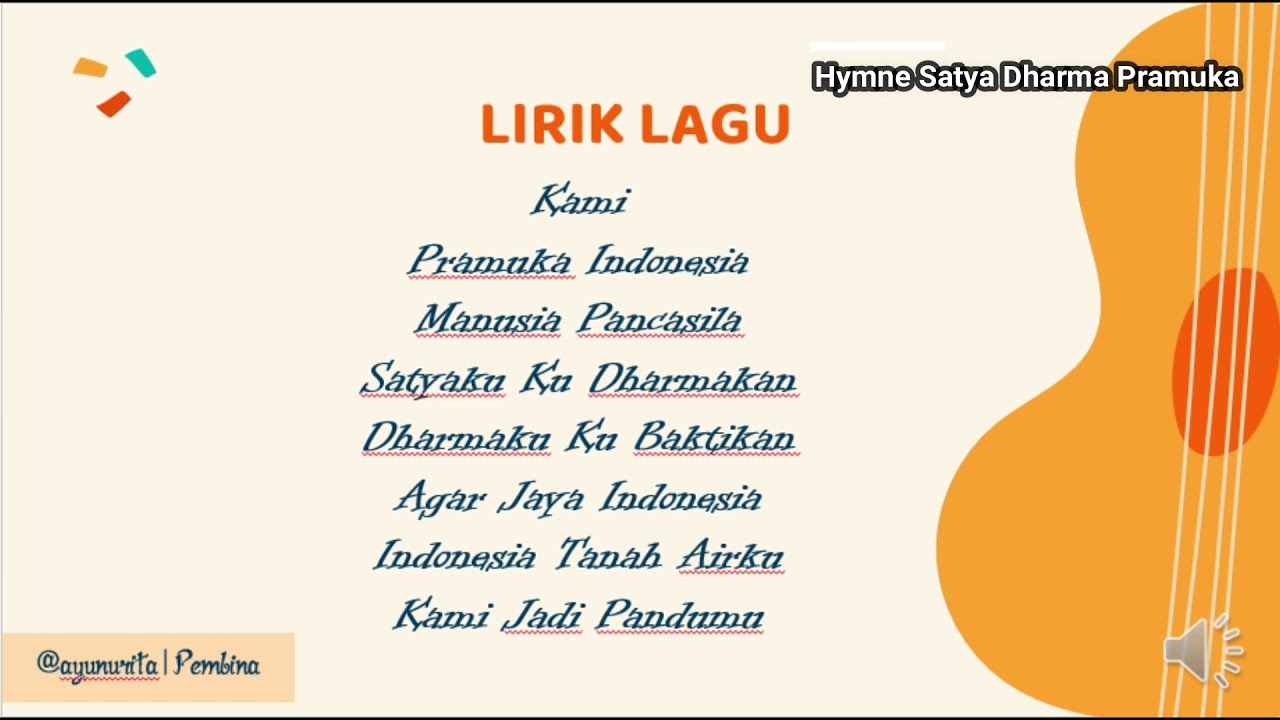 Hymne Satya Dharma Pramuka - Video Lirik - YouTube