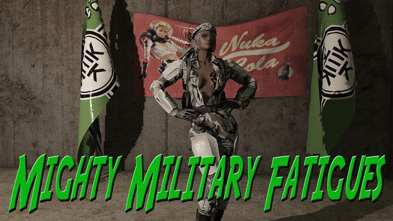 Fallout 4 - Mighty Military Fatigues - YouTube