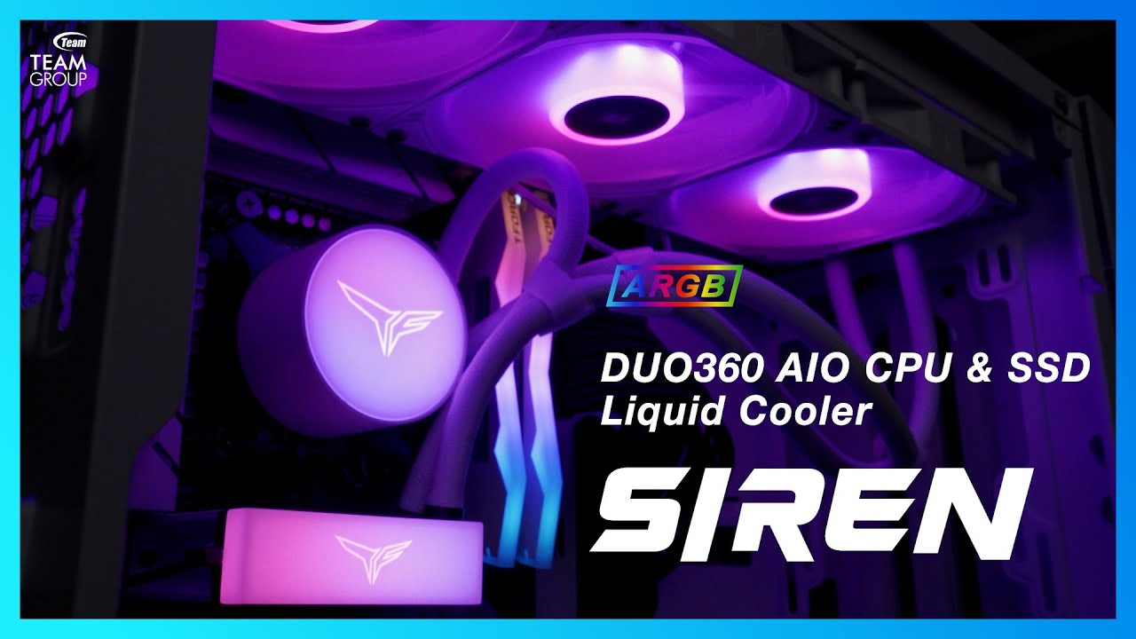 T-FORCE SIREN DUO360 AIO ARGB CPU & SSD Liquid Cooler l TEAMGROUP - YouTube