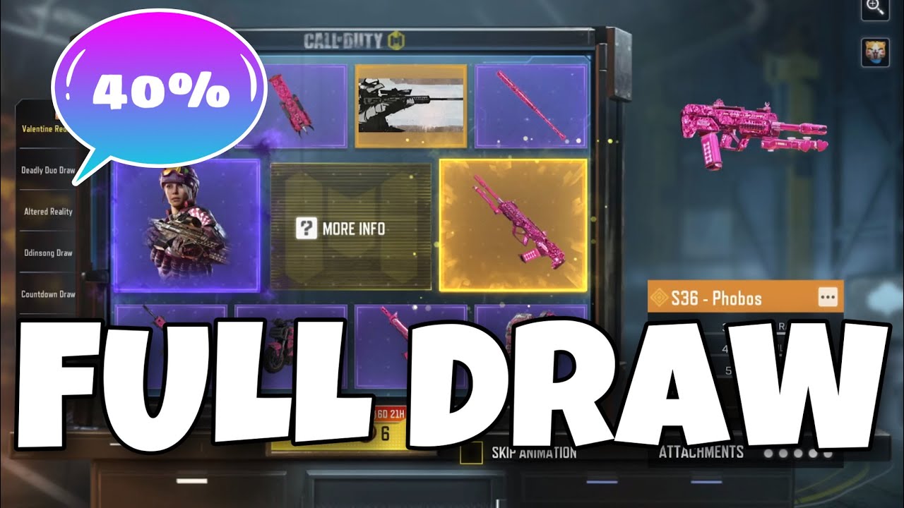 S36 VALENTINE REDUX FULL LUCKY DRAW OPENED CODMOBILE | S36 PHOBOS DRAW ...