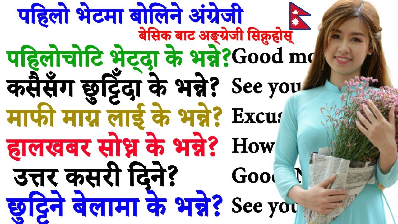 Daily English Conversation Practice with Nepali Meanings and Sentences ...