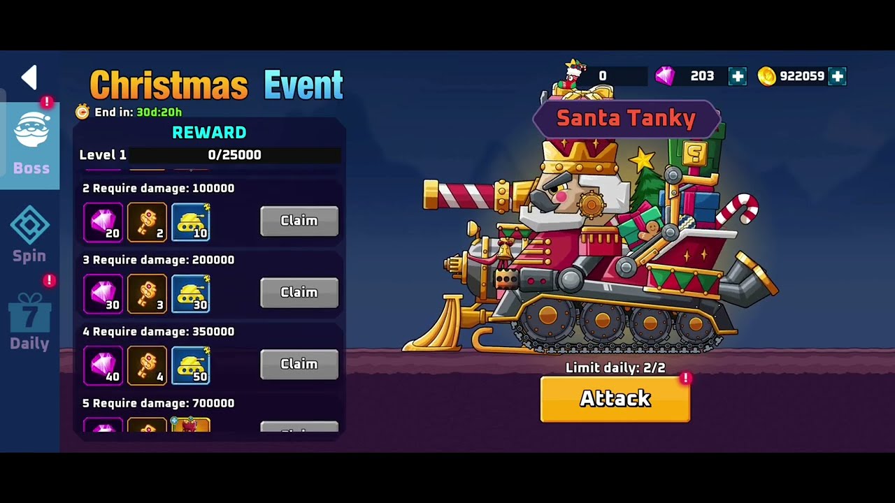 BATTLE OF TANK STEEL NEW UPDATE NEW TANK SANTA TANKY FIGHT WITH ...