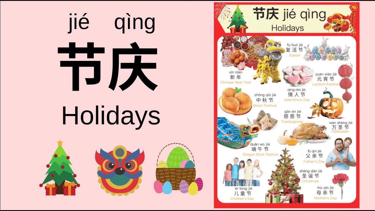Learn Different Holidays in Mandarin Chinese for Toddlers, Kids ...