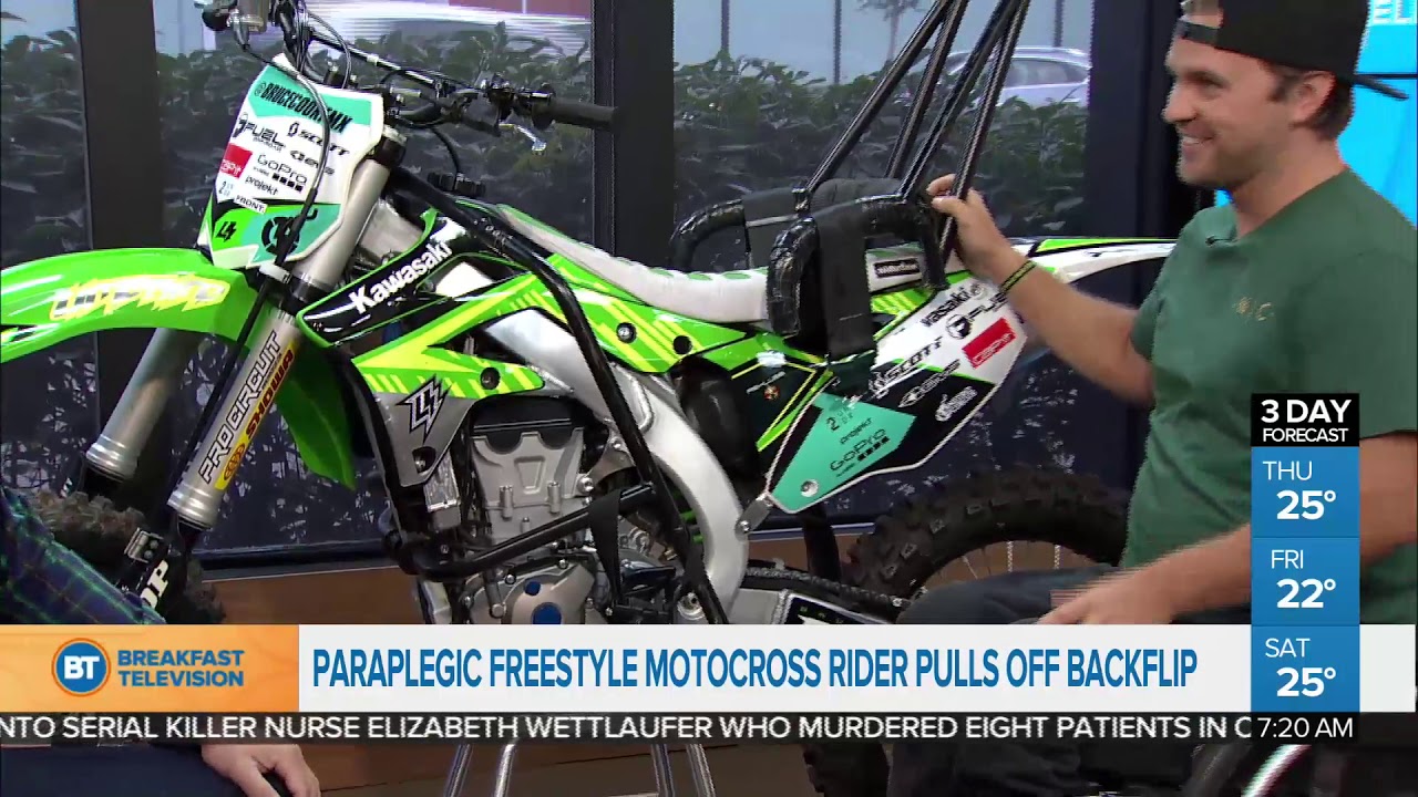 Paraplegic motorcyclist still riding - YouTube