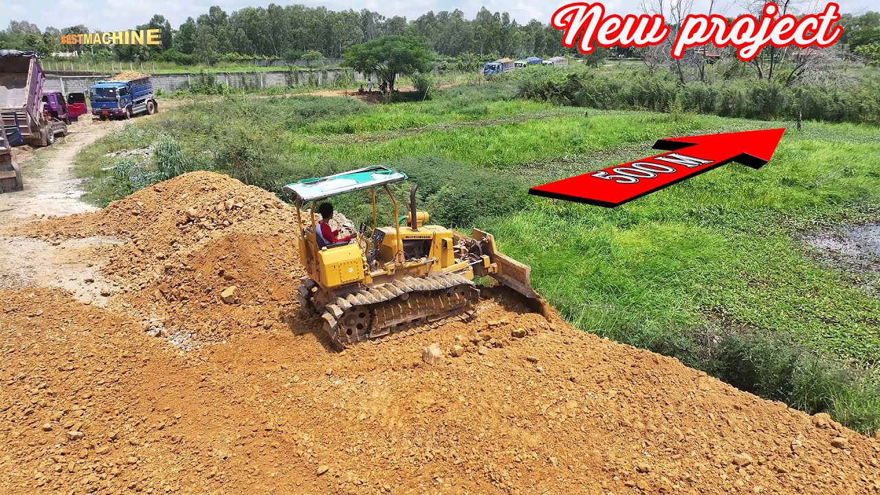 WOW!! The new project shows the Land Filling By Dozer Komatsu mini ...