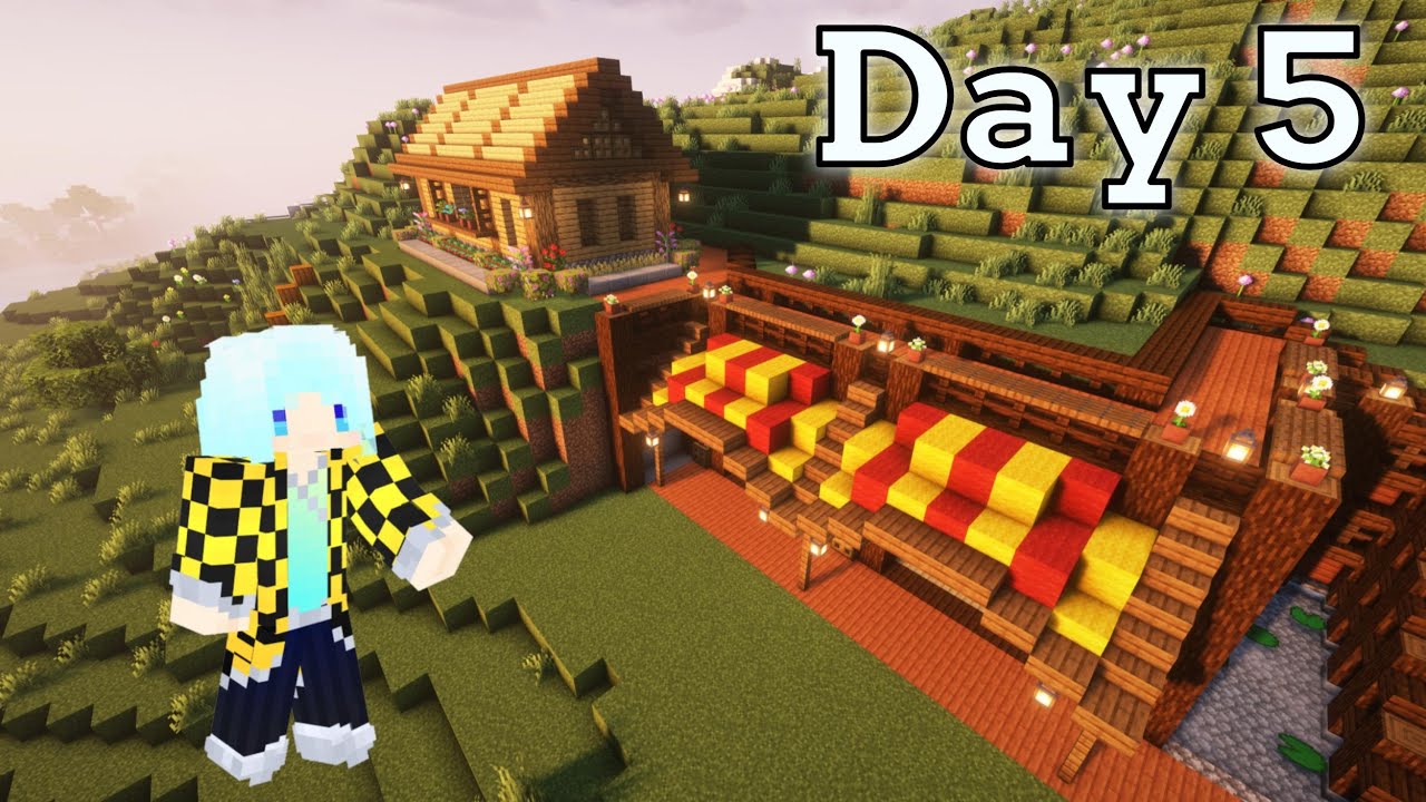 Minecraft建築日記 Day 5【造景】- 窯洞倉庫 How To Build Store House - YouTube