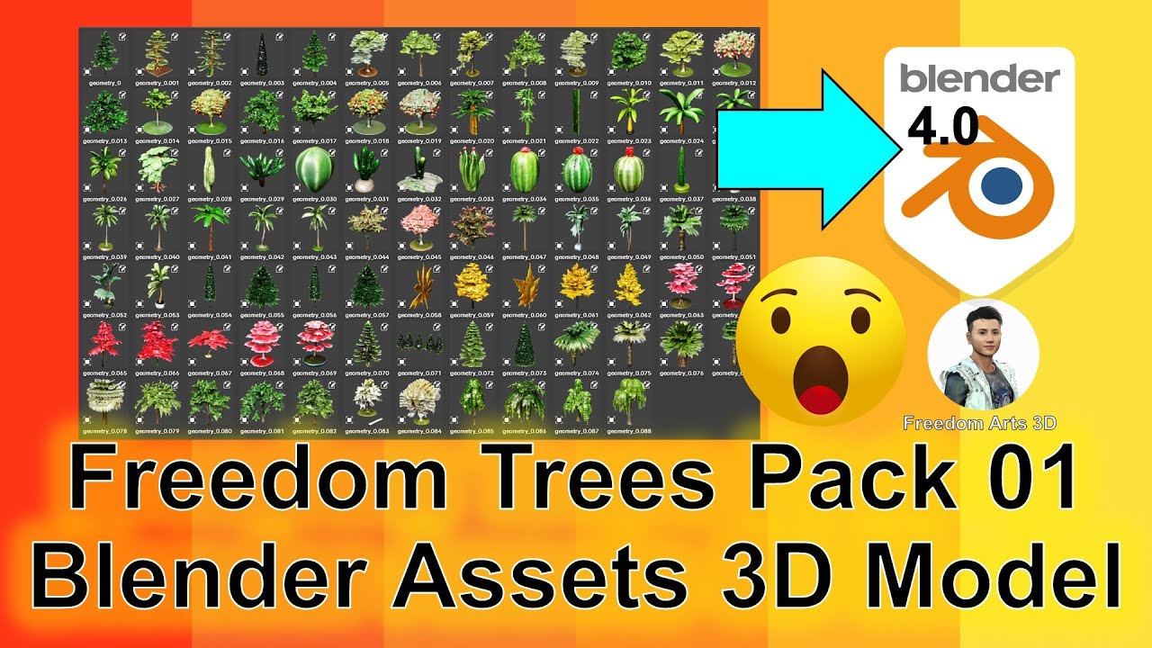Freedom Tree Pack 01 | Blender Assets 3D Model - YouTube