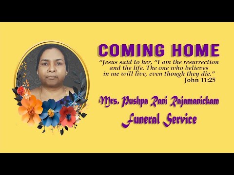24.01.2025 / Mrs. Pushpa Rani Rajamanickam Funeral Service. Part 01 ...