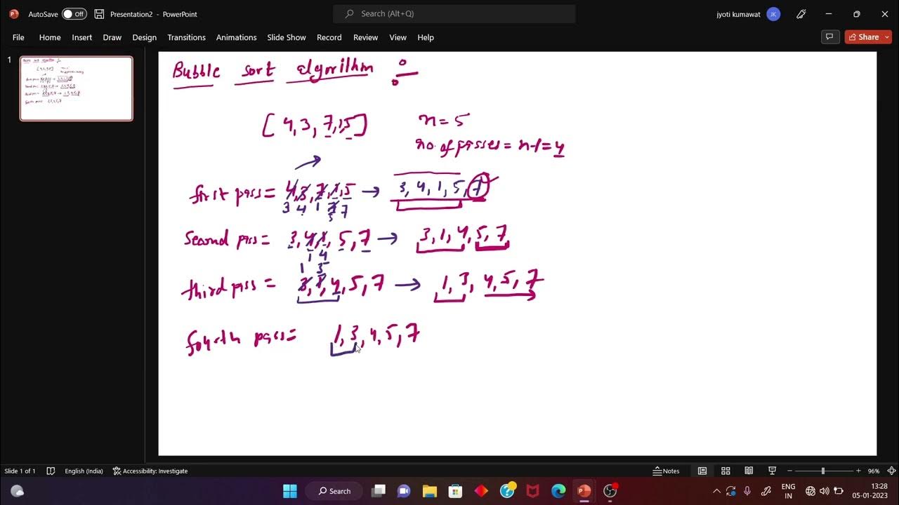 Bubble Sort Algorithm | C++ | Complete explanation with example - YouTube