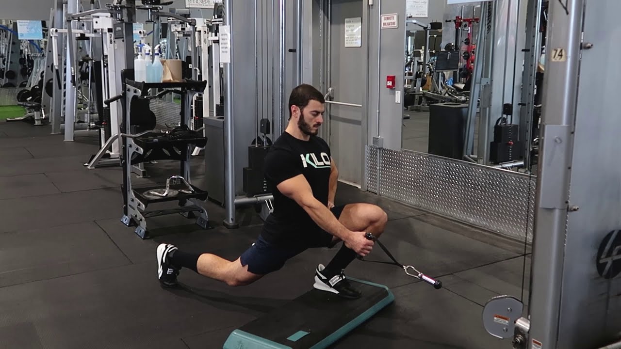 Cable Split-Squat - Front-Foot Elevated - YouTube