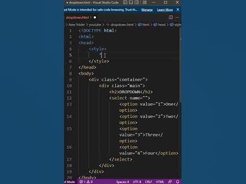 Custom Dropdown | HTML CSS - YouTube