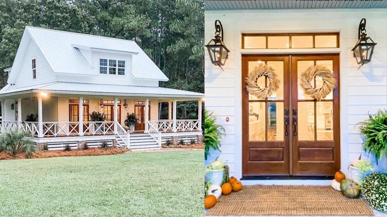 Adorable Fall Cottage Farmhouse Home Tour | Cotton Blue Cottage - YouTube