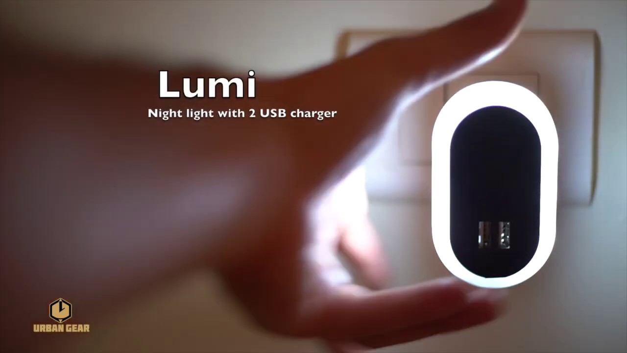 Lumi night light with 2 USB - YouTube