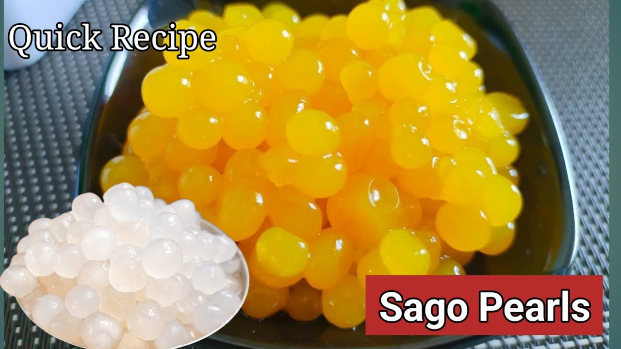 Homemade Sogo Pearls | How to make Sago Pearls | Mango 🥭 Pearls Recipe ...