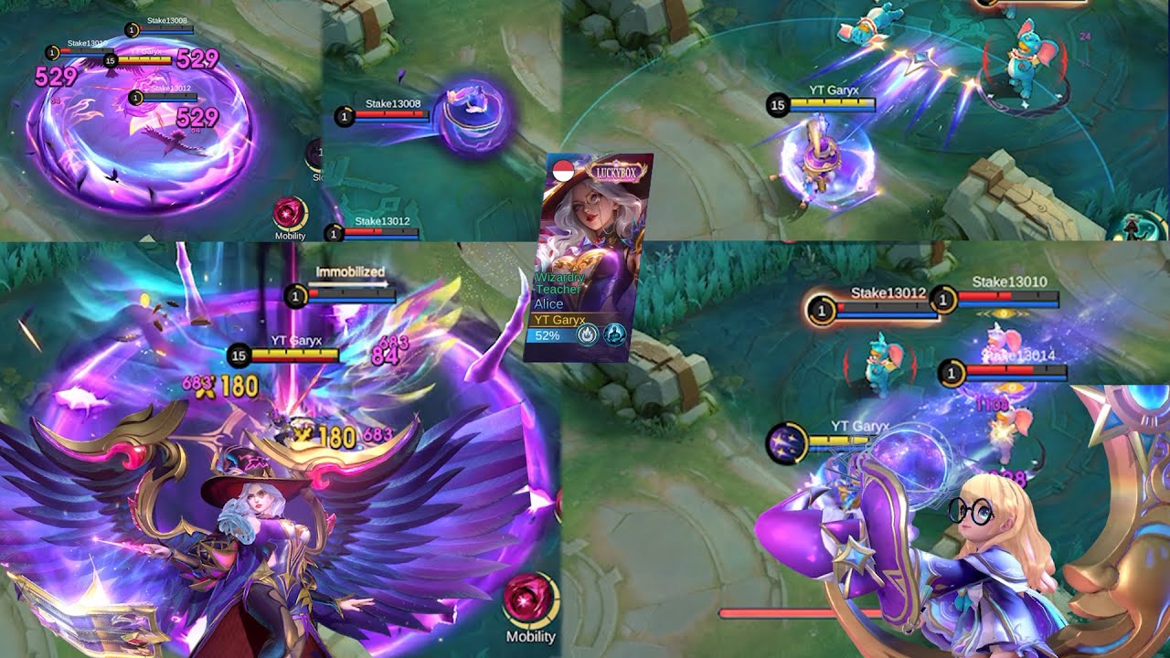 MLBB REVAMP ALICE WIZARDY TEACHER SKIN SKILL EFFECTS MOBILE LEGENDS ...