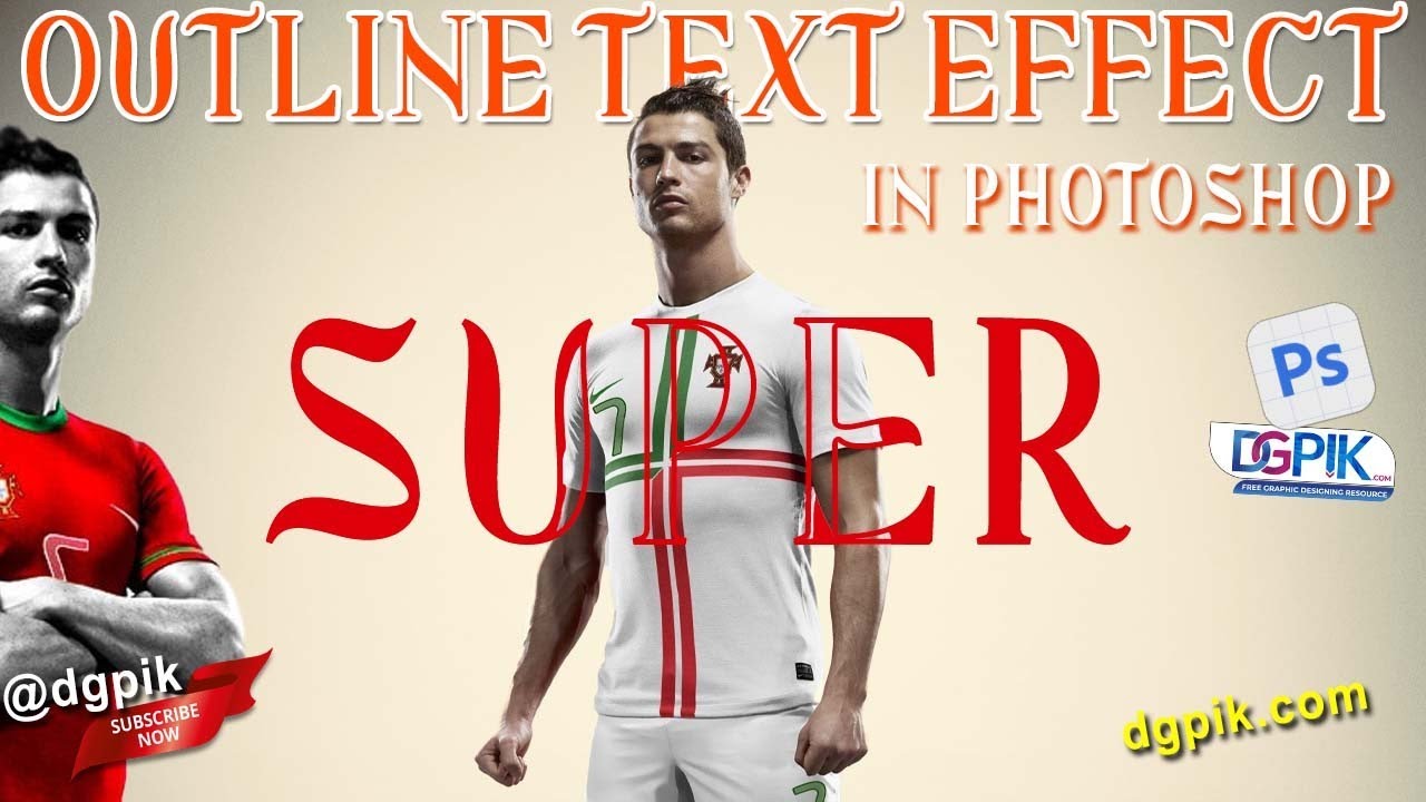 Outline Text Effect in Photoshop | Photoshop Tutorial اردو / हिंदी ...
