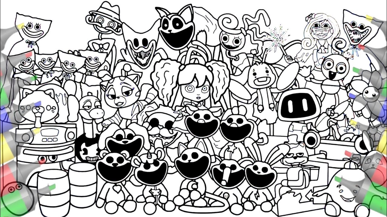 Poppy Playtime Chpter 3 Coloring Pages / How to Color ALL Bosses and ...