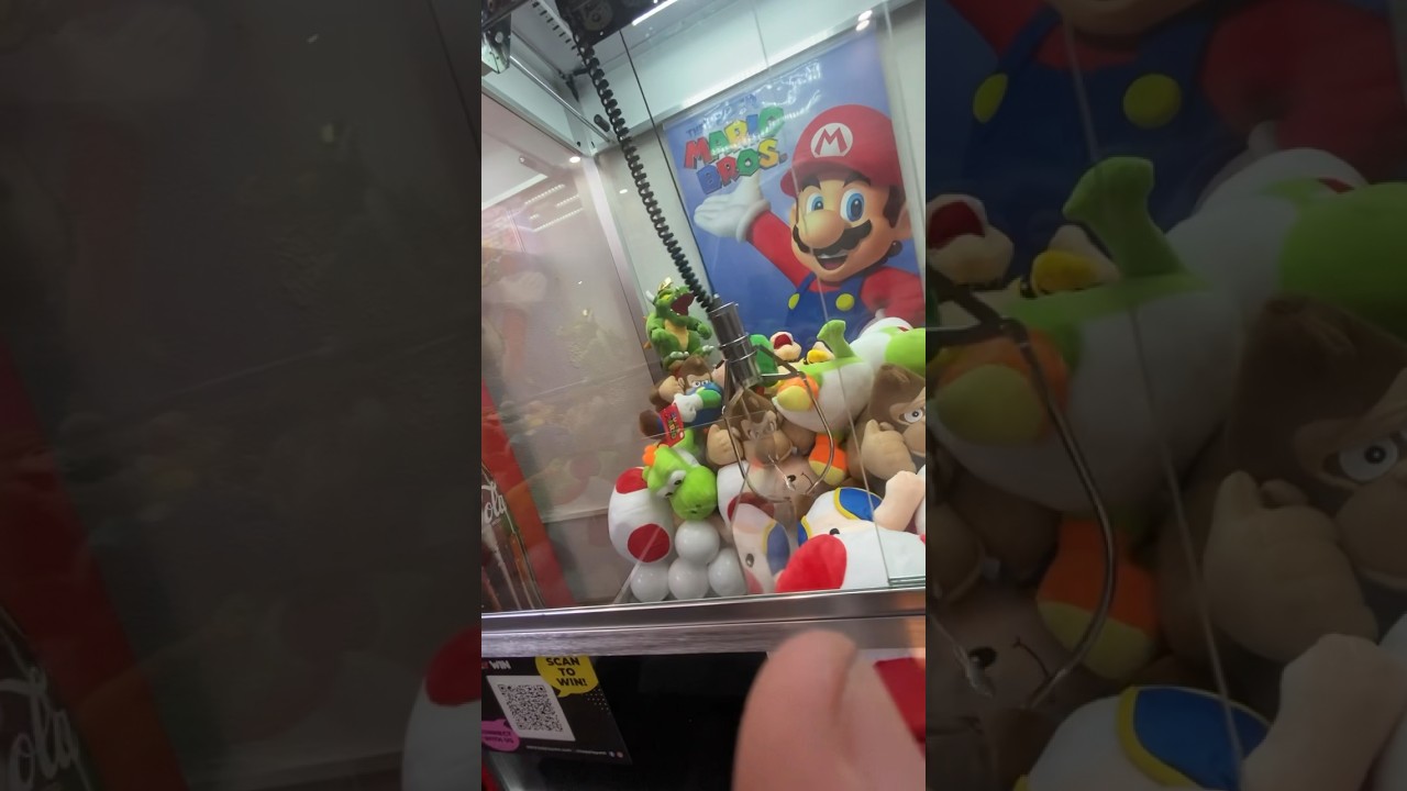 Tap Play Win Claw Machine Super Mario Plush - YouTube