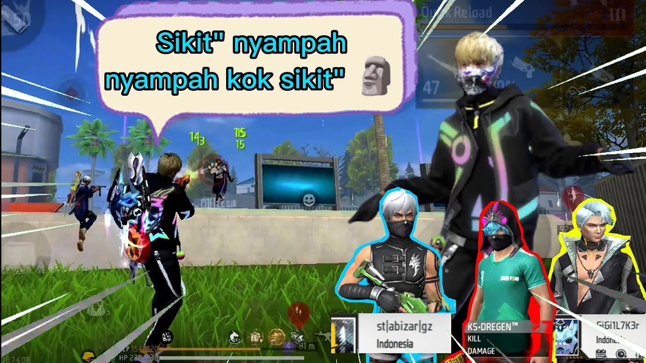 Teken Terus Kebiasaan Sampai Lupa Habis Peluru 🗿 Free Fire Max Gameplay ...