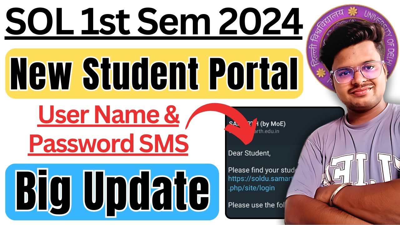 📢 BIG UPDATE! DU SOL 1st Semester 2024 NEW Student Portal Launched ...