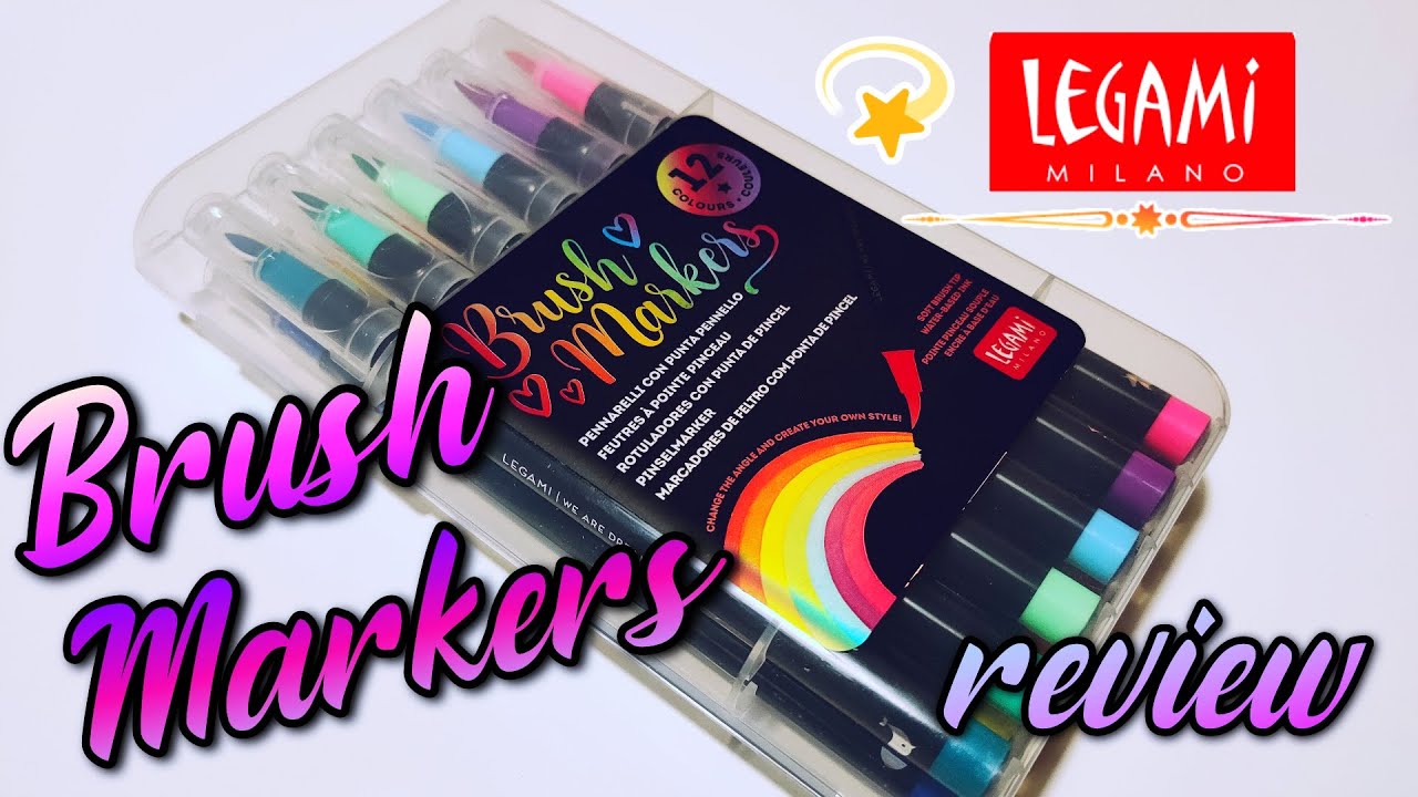 BRUSH MARKERS LEGAMI MILANO Recensione, Swatches, Lettering. BRUSH PEN ...