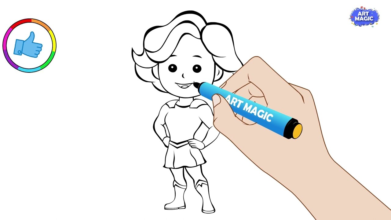 🌟In 4 minutes, draw Supermom- easy tutorial!🎨🦸‍♀️#cute #motherlove # ...