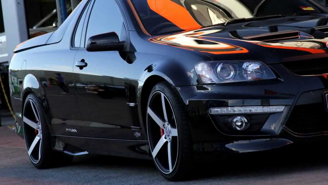 Holden HSV Maloo with 20 inch staggered Concept 5 Wheels - YouTube