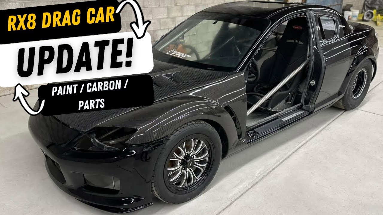 Rx8 Drag Car gets Paint / Carbon Fiber / GoFast Parts - YouTube