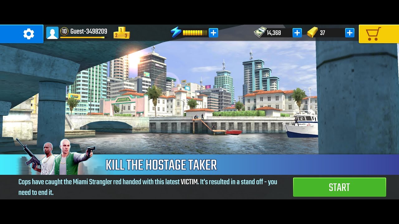 Pure Sniper Gameplay Walkthrough - LEVEL 29 Z2 Miami KILL THE HOSTAGE ...