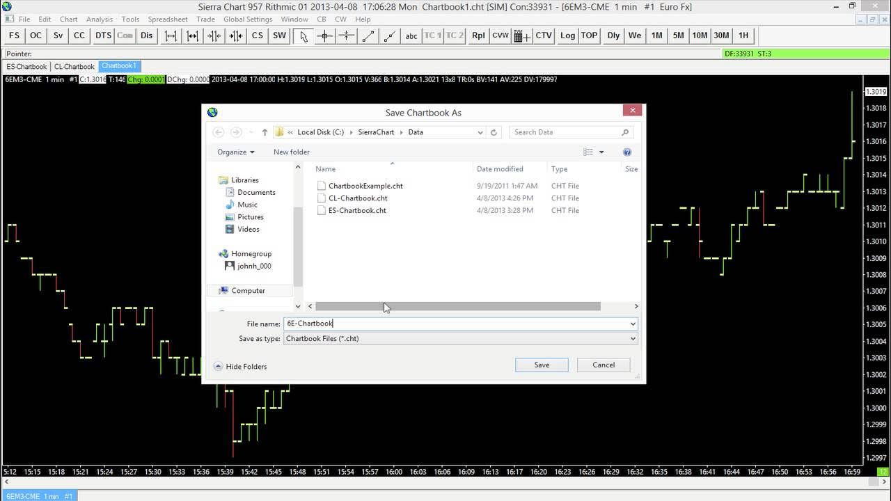 Sierra Chart - Using Chartbooks to Organize Your Charts - YouTube