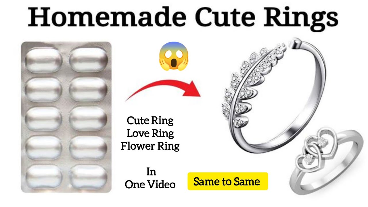 DIY homemade couple love rings🥰😍/how to make rings from waste/homemade ...