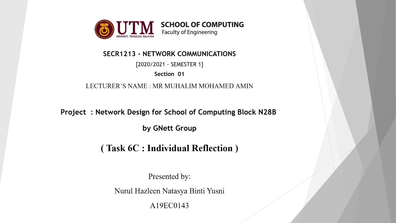 SECR1213 - NETWORK COMMUNICATIONS ( TASK 6C - VIDEO REFLECTION ) - YouTube