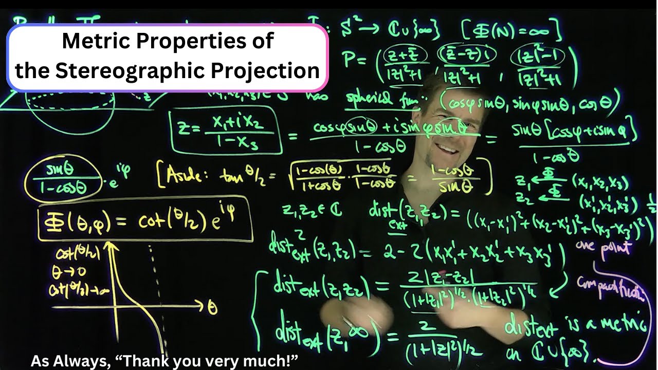 Metric Properties of the Stereographic Projection - YouTube