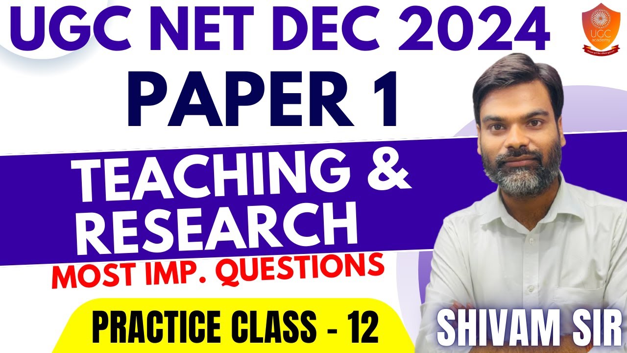 NTA NET/JRF December 2024 | First Paper PRACTICE 2024 Classes by UGC ACADEMY PRACTICE SET - YouTube