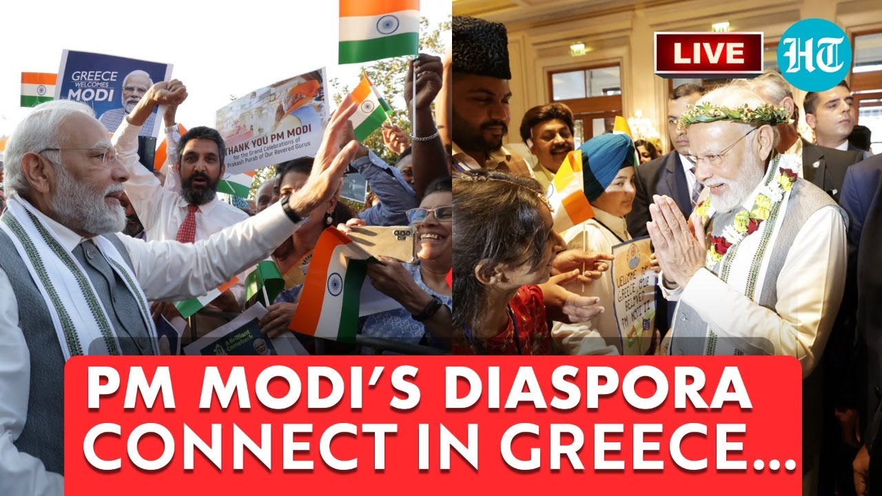 LIVE | PM Narendra Modi Interacts With Indian Diaspora In Greece - YouTube