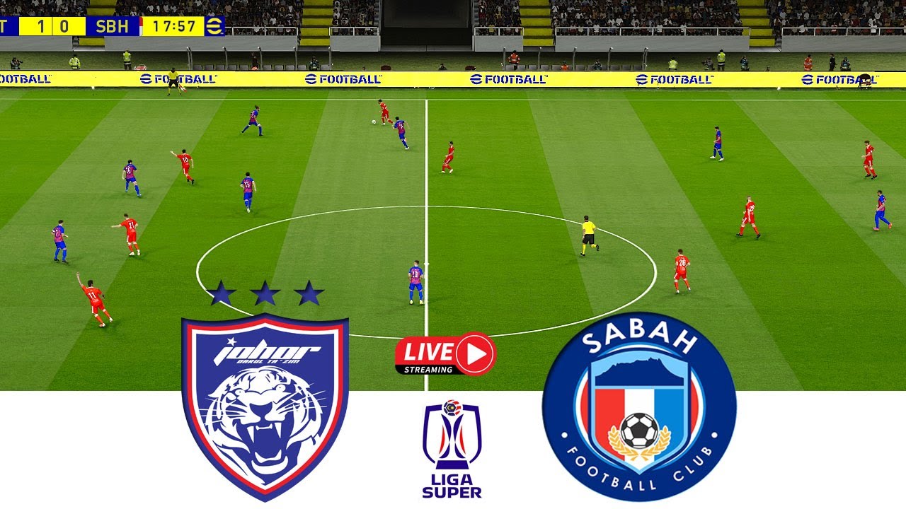 JDT vs Sabah FA Live | Liga Super Malaysia 2023 Live Hari ini Johor ...
