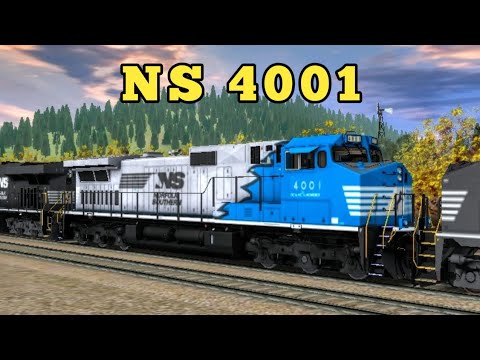 Rare NS 4001 AC44C6M Leads NS Coal Train & NS ES44AC as Rear DPU - YouTube