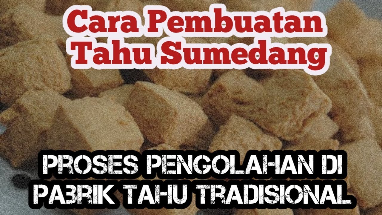 Mengintip Cara Membuat Tahu Sumedang Di Pabrik Youtube