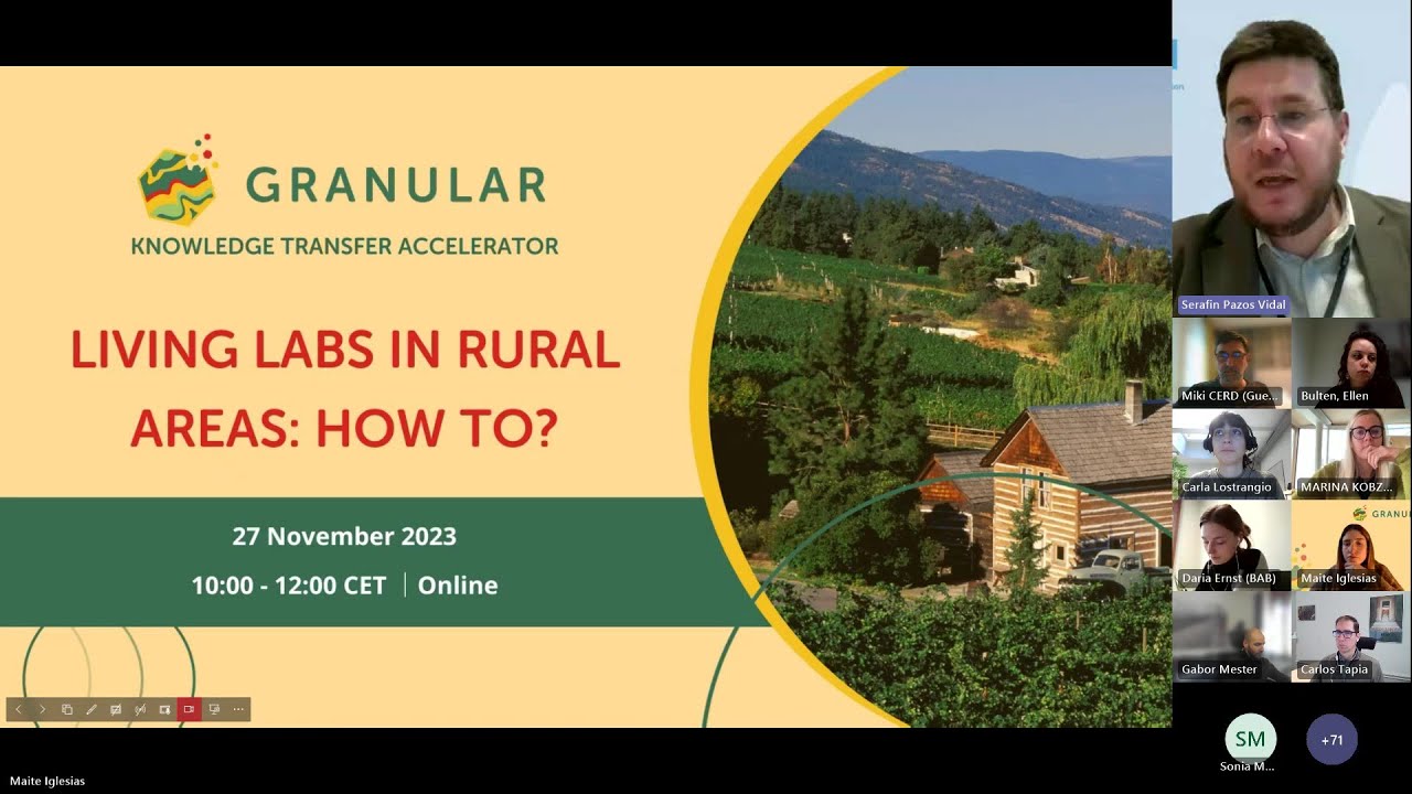 GRANULAR Knowledge Transfer Accelerator Webinar - Living Labs in rural ...
